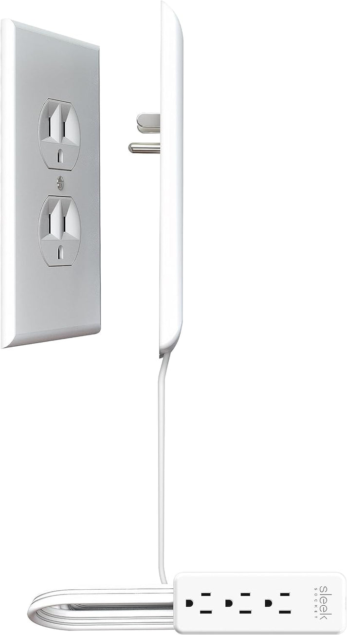 Sleek Socket - Thin Outlet Concealer with Cord Concealer Kit